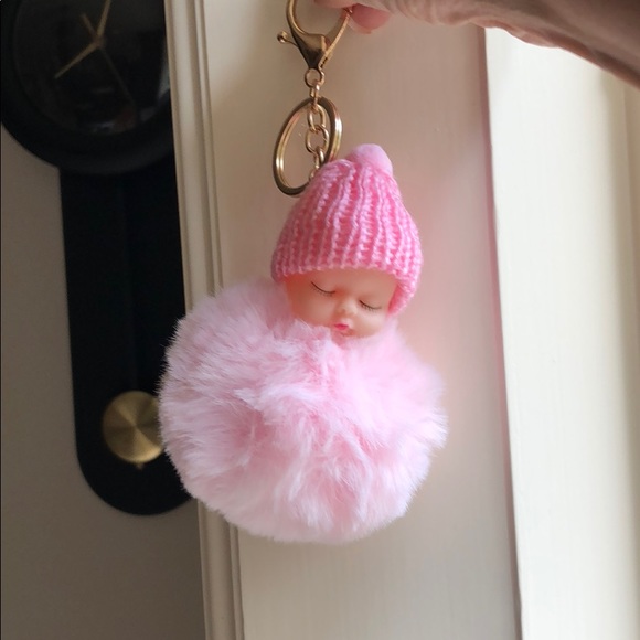 Accessories | 321 Sleeping Infant Key Chainbag Fluff Ornament | Poshmark